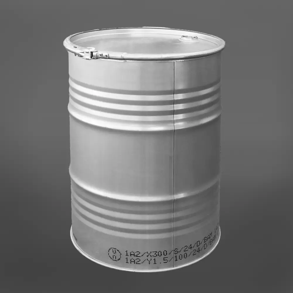 Tambor Metálico con Tapa y Aro 213 Litros. Calidad UN 1A2